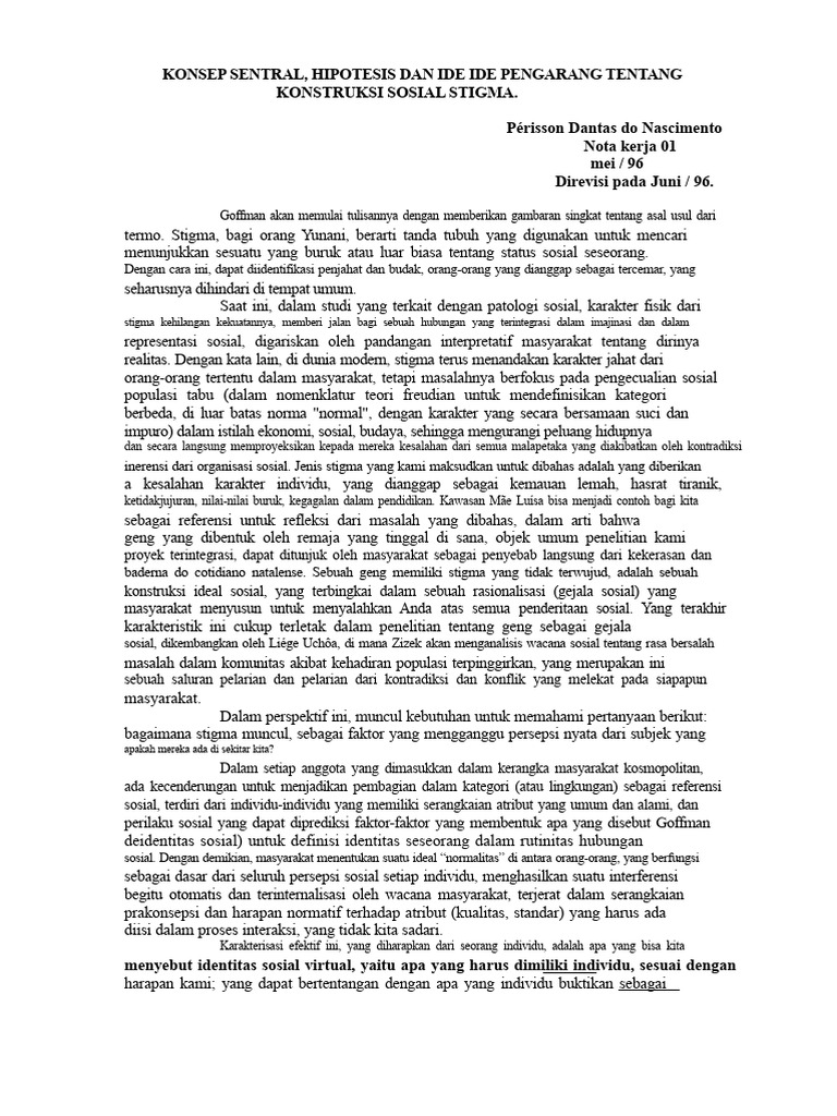 Stigma Sosial dan Identitas Geng Remaja | PDF