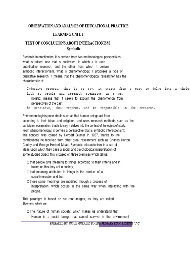 Conclusion - Symbolic Interactionism | PDF | Scientific Method | Science