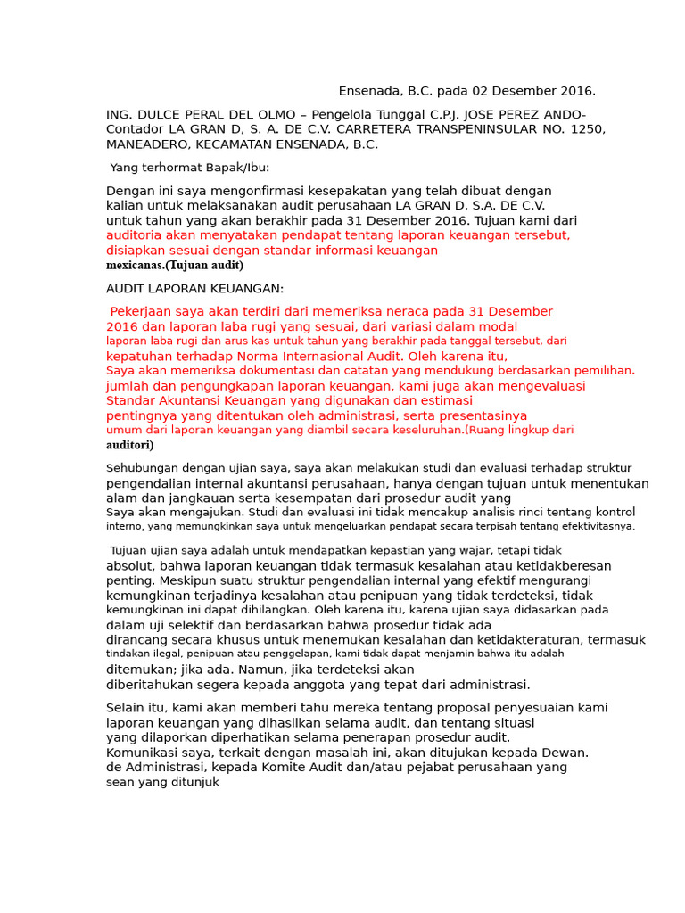 Contoh Surat Penugasan | PDF