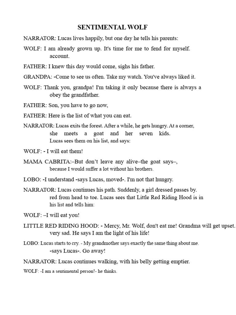 Sentimental Wolf Script | PDF