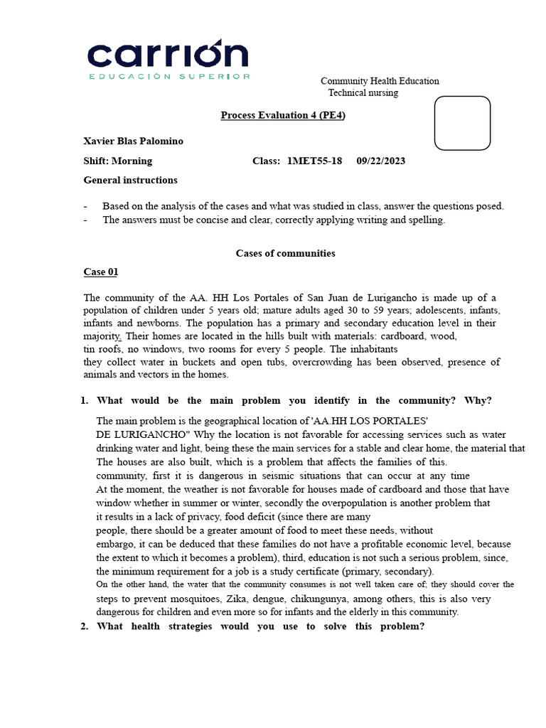 Ep4 COMMUNITY HEALTH EDUCATION | PDF | Malnutrition | Obesity