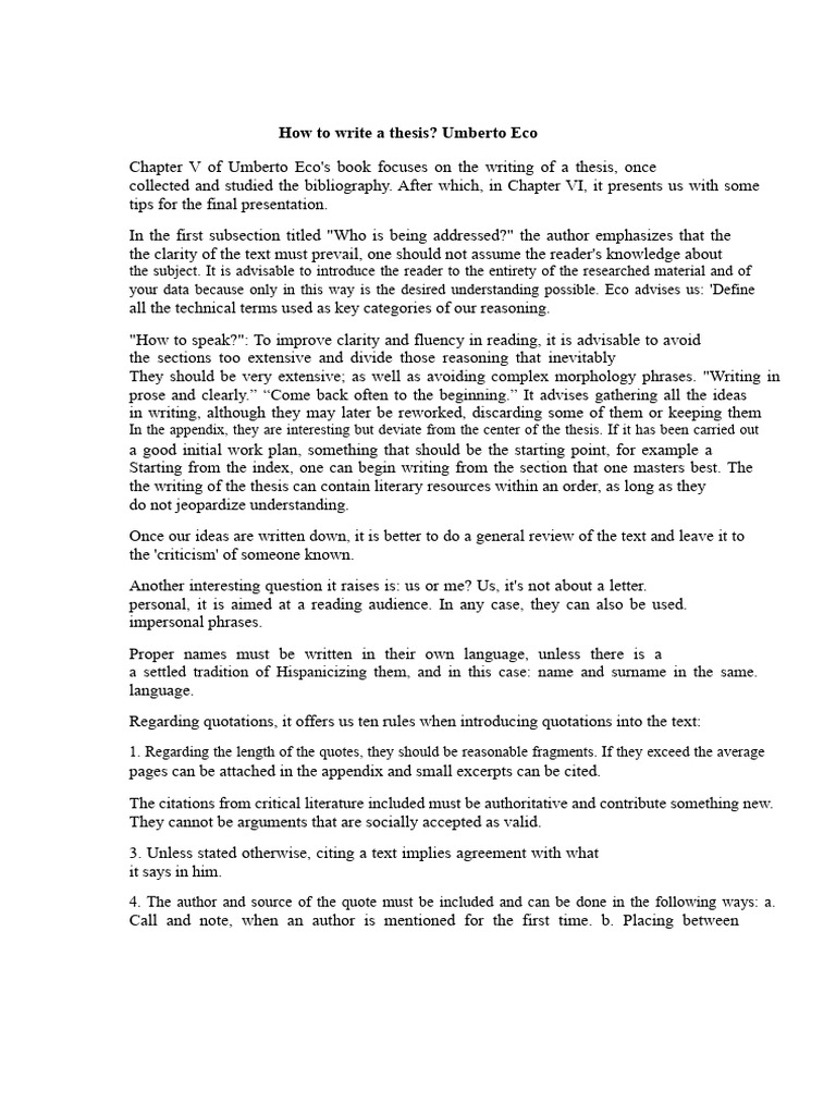 How To Write A Thesis Chapter 5 | PDF | Ellipsis | Human Communication