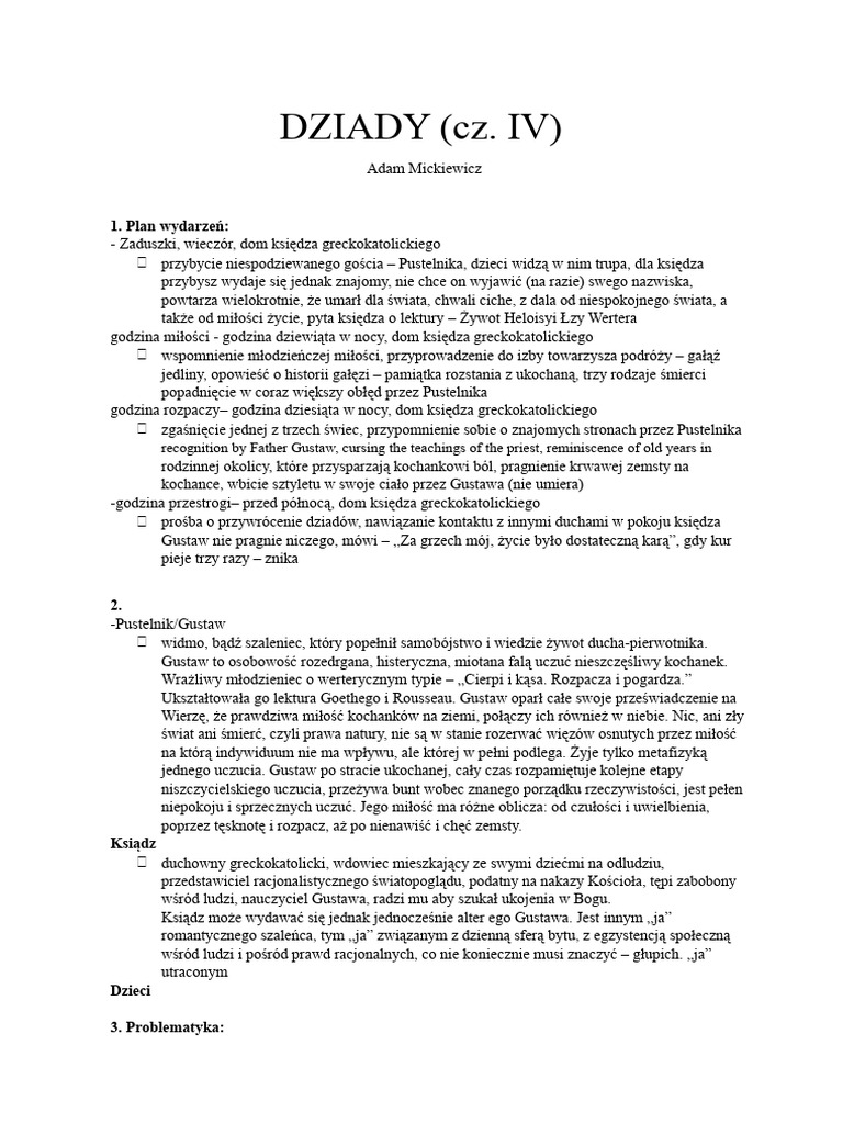 Dziady 4 | PDF