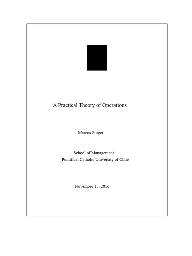 A Practical Theory of Operations C1-3 PDF | PDF | Profit (Economics ...