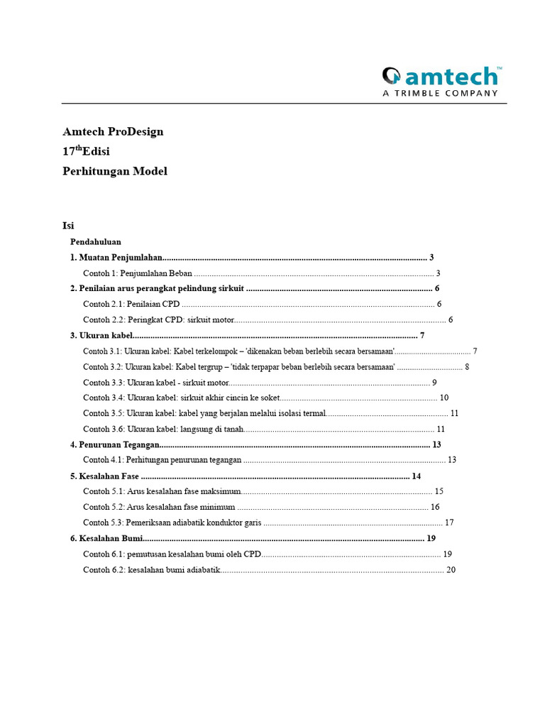Perhitungan Model Amtech - 2017 | PDF
