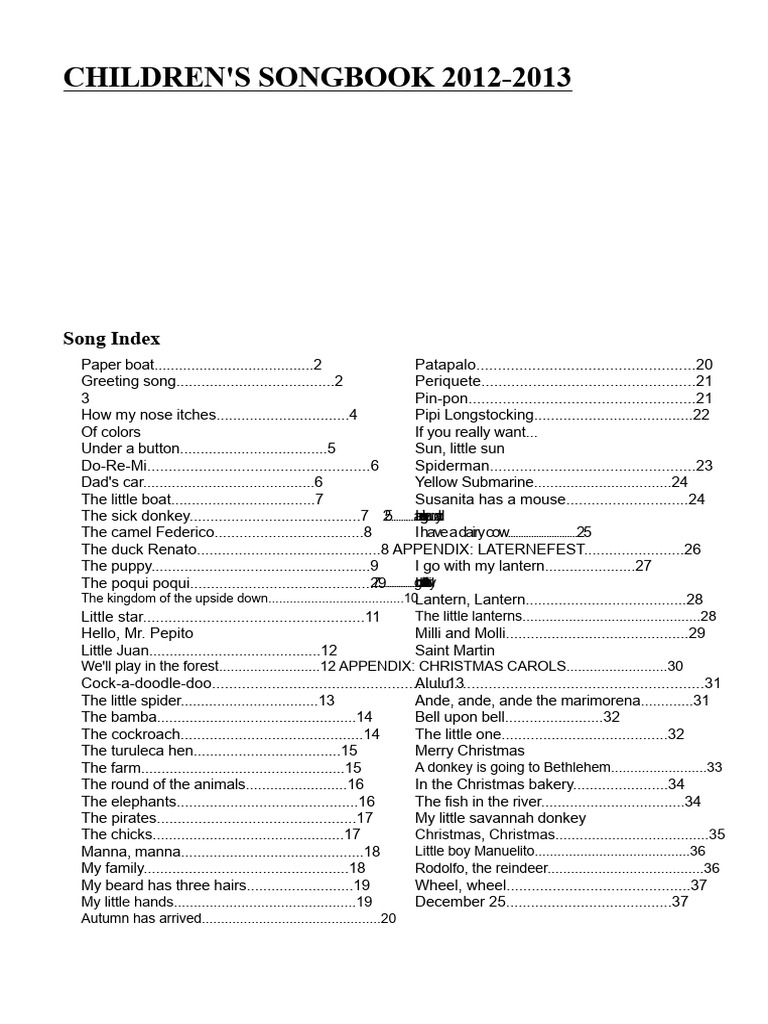 Children's Ukulele Songbook | PDF