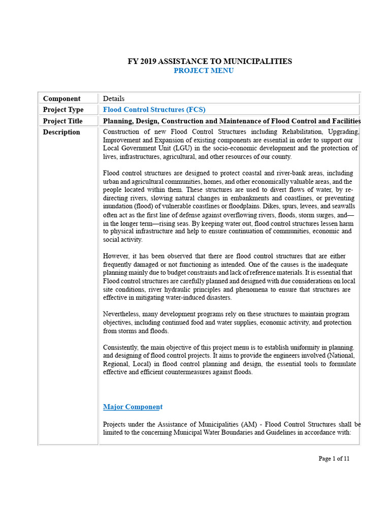 Flood Control Structures in the Philippines | PDF | Flood | Levee