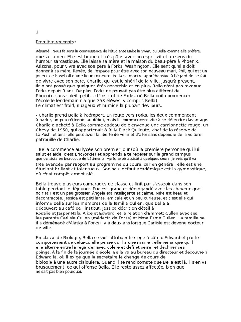 Résumé de Twilight | PDF