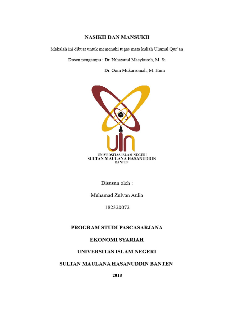 Pengertian Nasikh dan Mansukh dalam Al-Qur'an | PDF