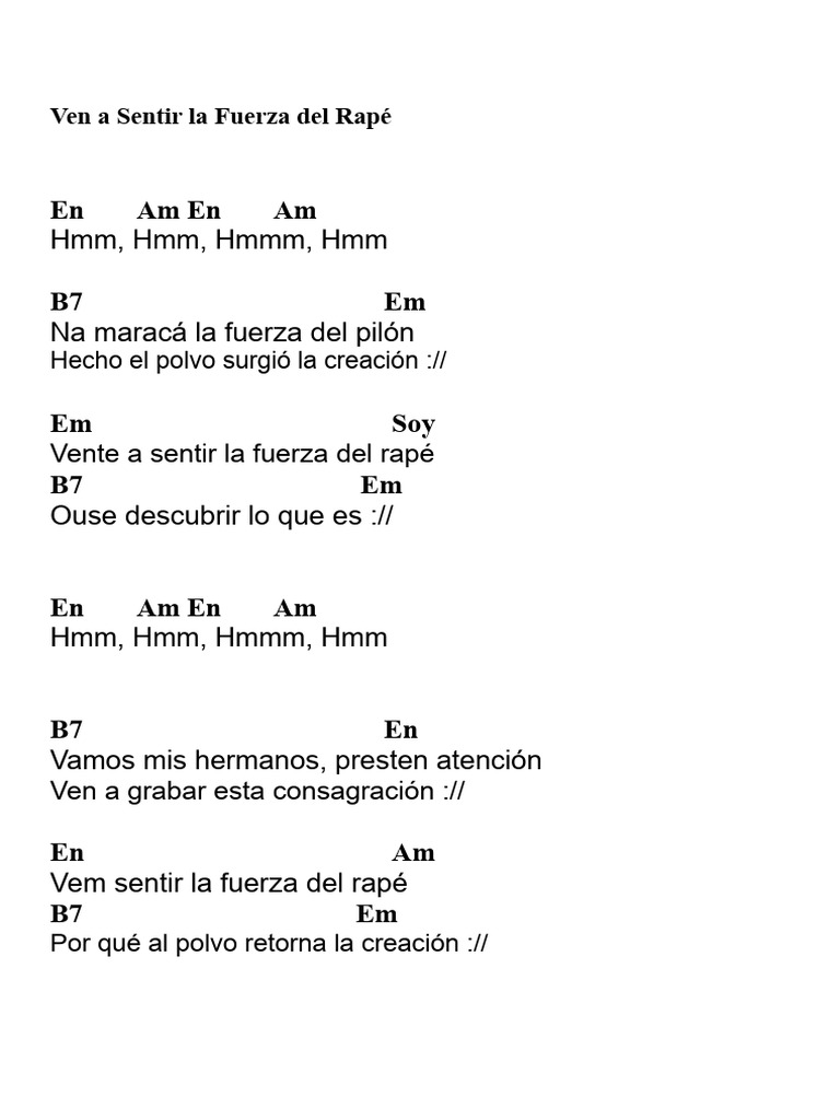 Ven A Sentir La Fuerza Del Rapé | PDF