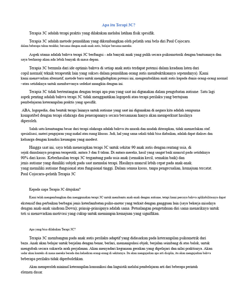 Apa Itu Terapi 3C | PDF
