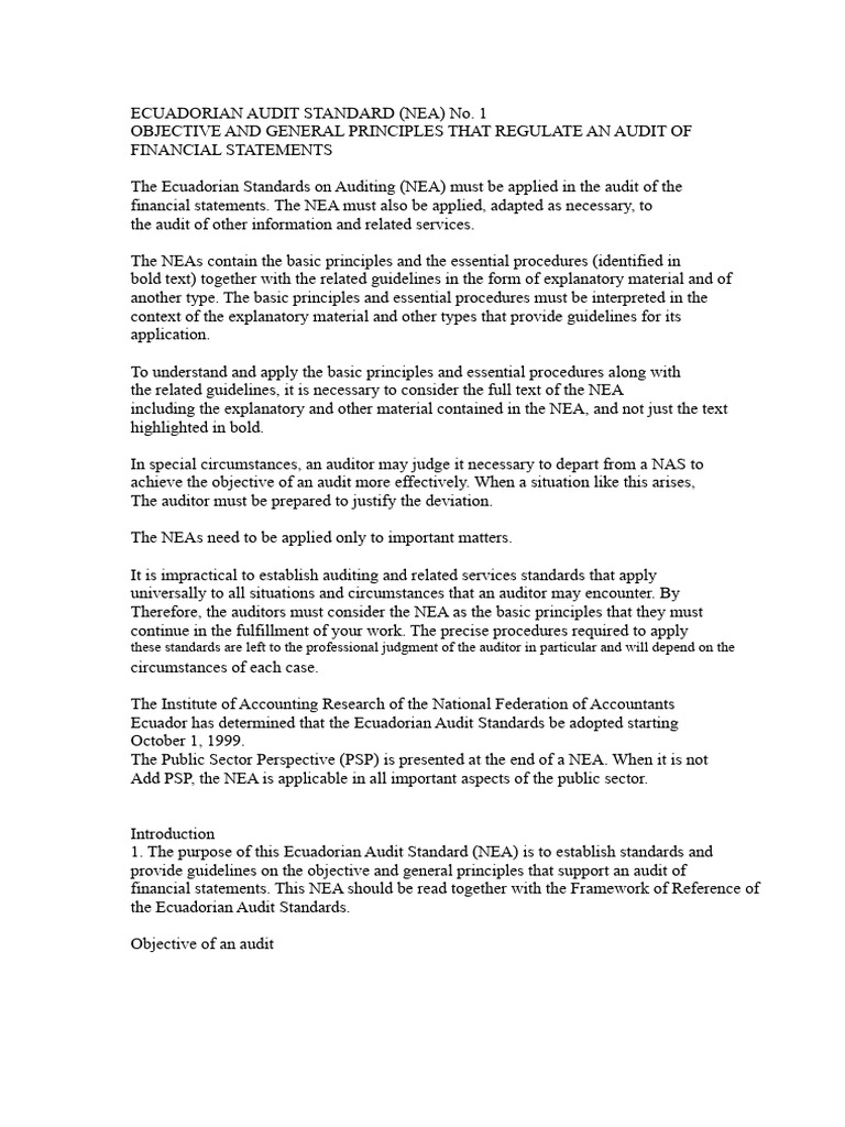 These Standards Are Left To The Professional Judgment of The Auditor in ...