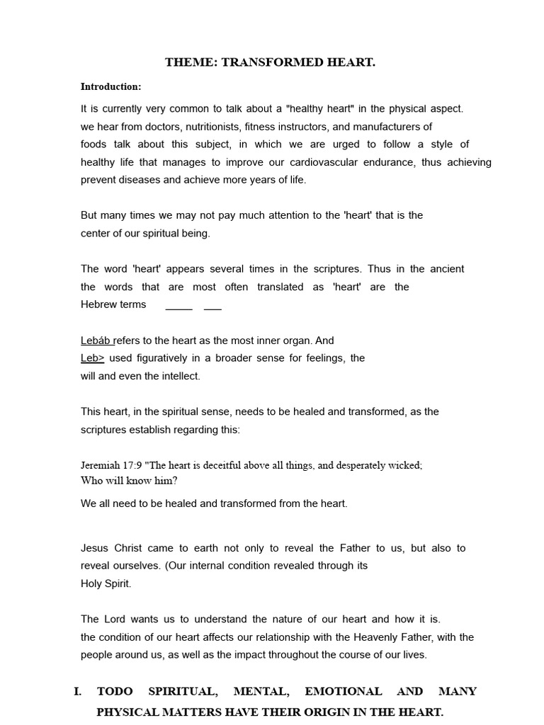 Preach A Transformed Heart. | PDF | David | Saul