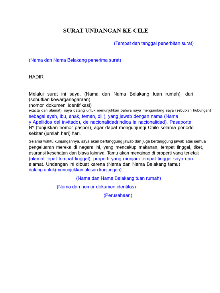 Surat Undangan Chili | PDF