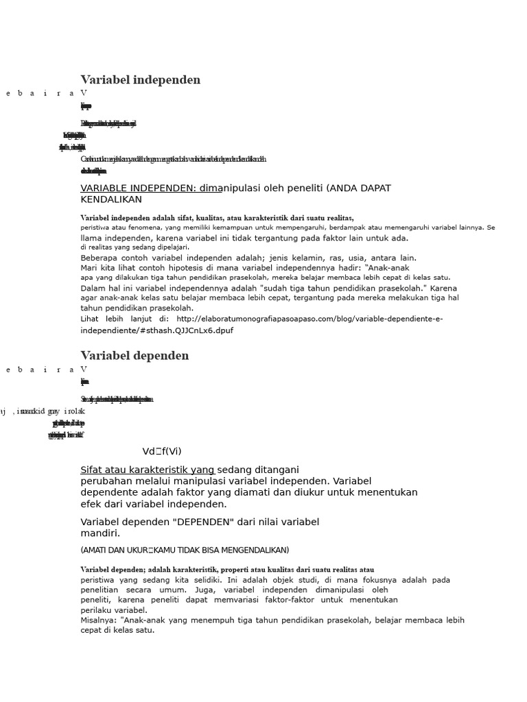 Memahami Variabel Independen dan Dependen | PDF