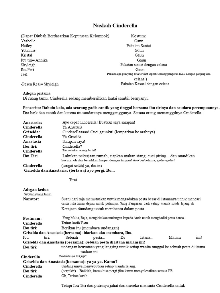 Cinderella-Script 2 | PDF