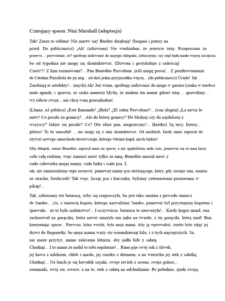 Urokliwy Spacer. Nini Marshall | PDF