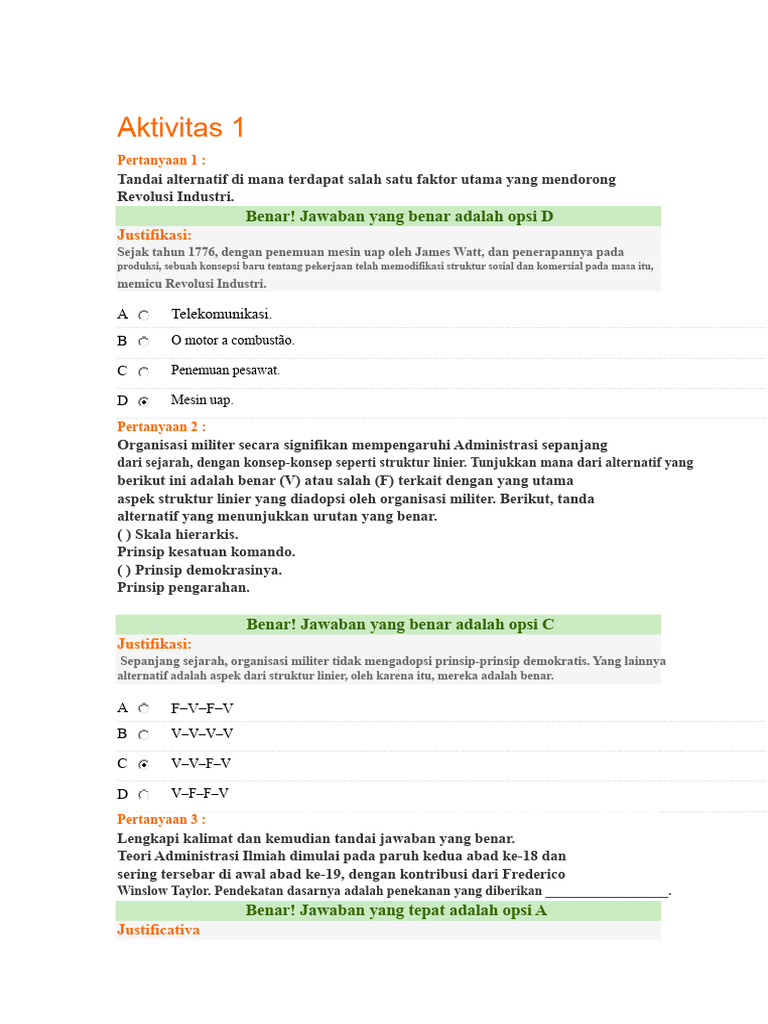 Kegiatan I - Teori Umum Adm Mod 1 | PDF