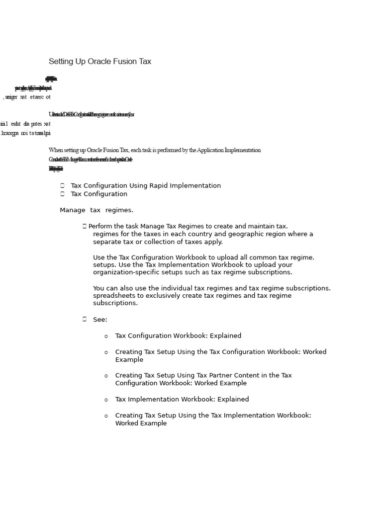 Setting Up Oracle Fusion Tax | PDF | Taxes | Government Finances