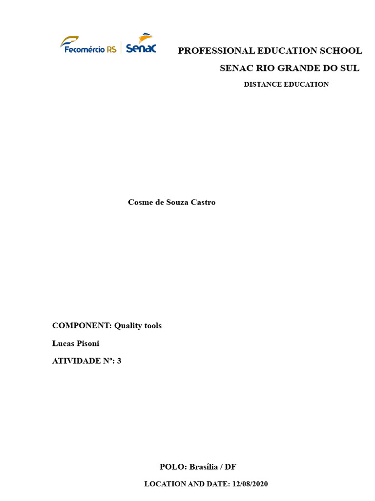 Activity 3 - Quality Tools | PDF