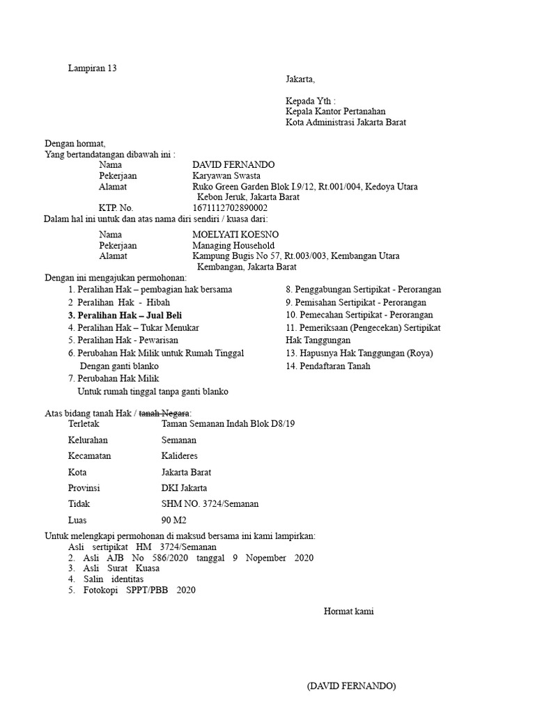 LAMPIRAN 13 - BPN - Pemeriksaan - BN | PDF
