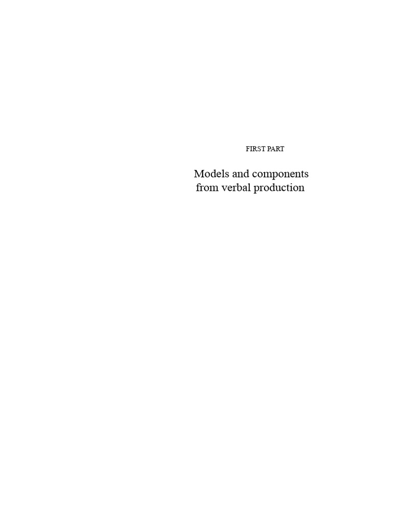 Dell's Speech Production Model Explained | PDF | Syllable | Word