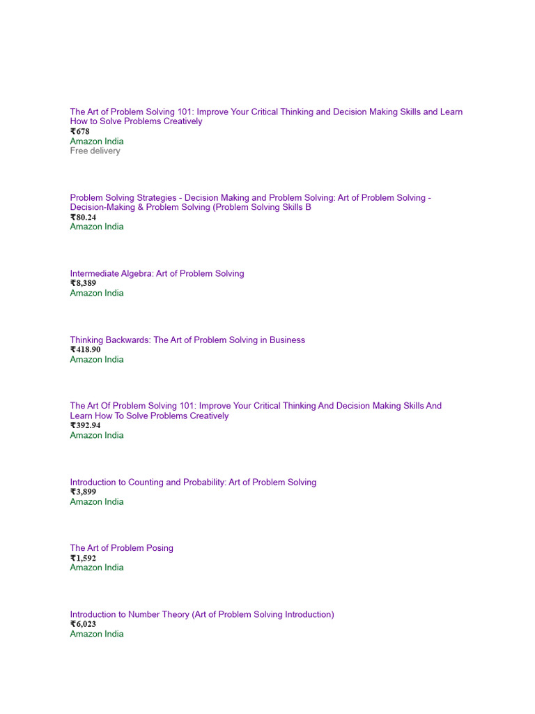 The Art of Problem Solving 101 | PDF