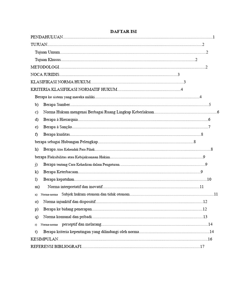 Klasifikasi Norma Hukum dan Metodologinya | PDF