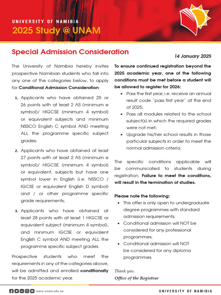 UNAM 2025 Conditional Admission Guide | PDF | University And College ...