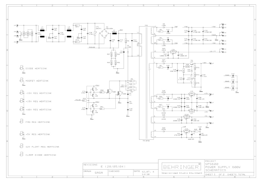 Behringer Pmh5000 Schematics Smps | PDF