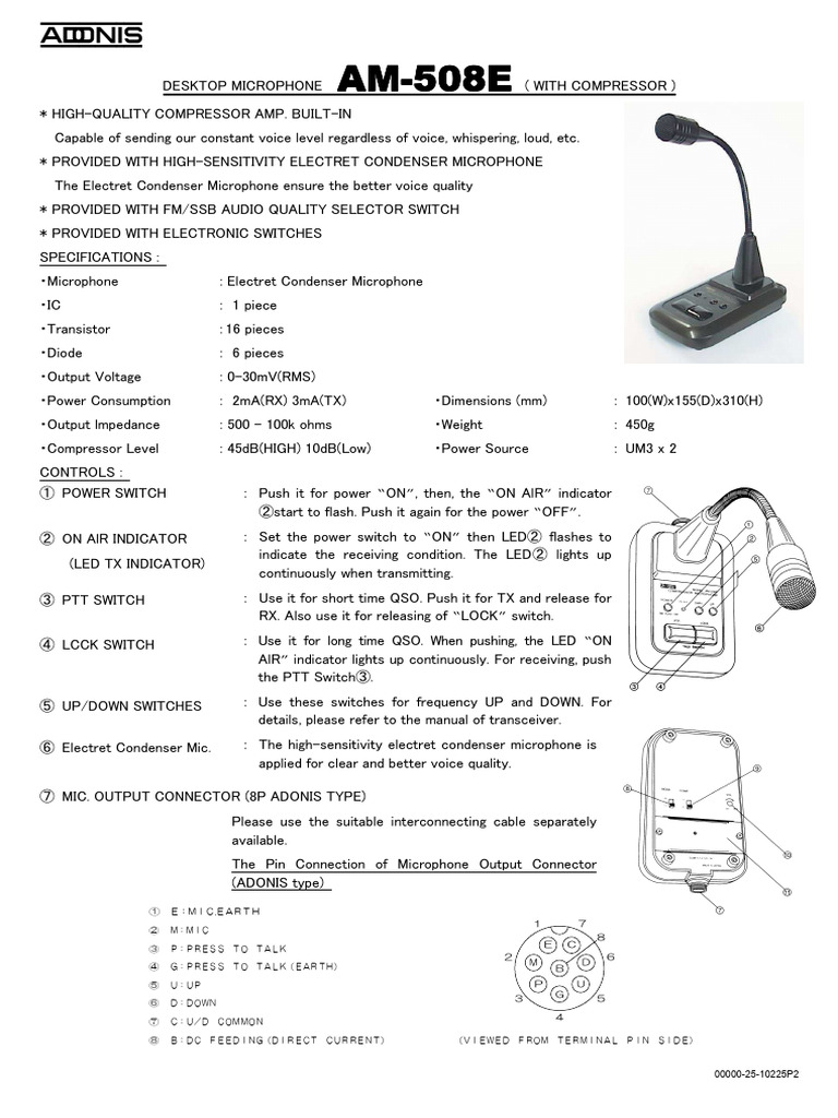 AM AM AM AM - 508E 508E 508E 508E: Adonis | PDF | Microphone | Capacitor