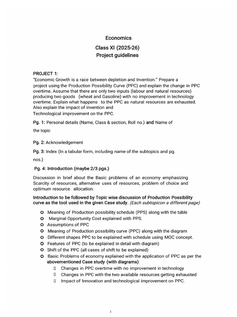 Eco Xi (Project Guidelines) | PDF