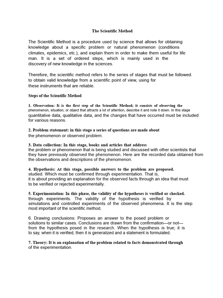 Understanding the Scientific Method | PDF | Rainbow | Hypothesis