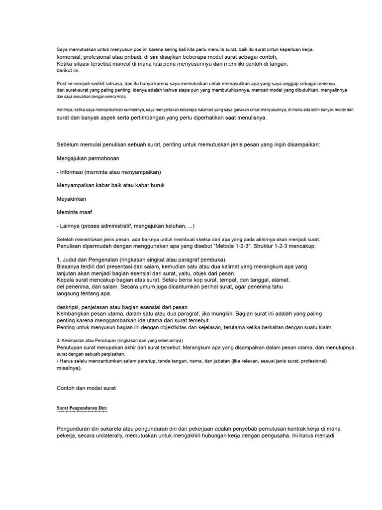 Model Surat | PDF