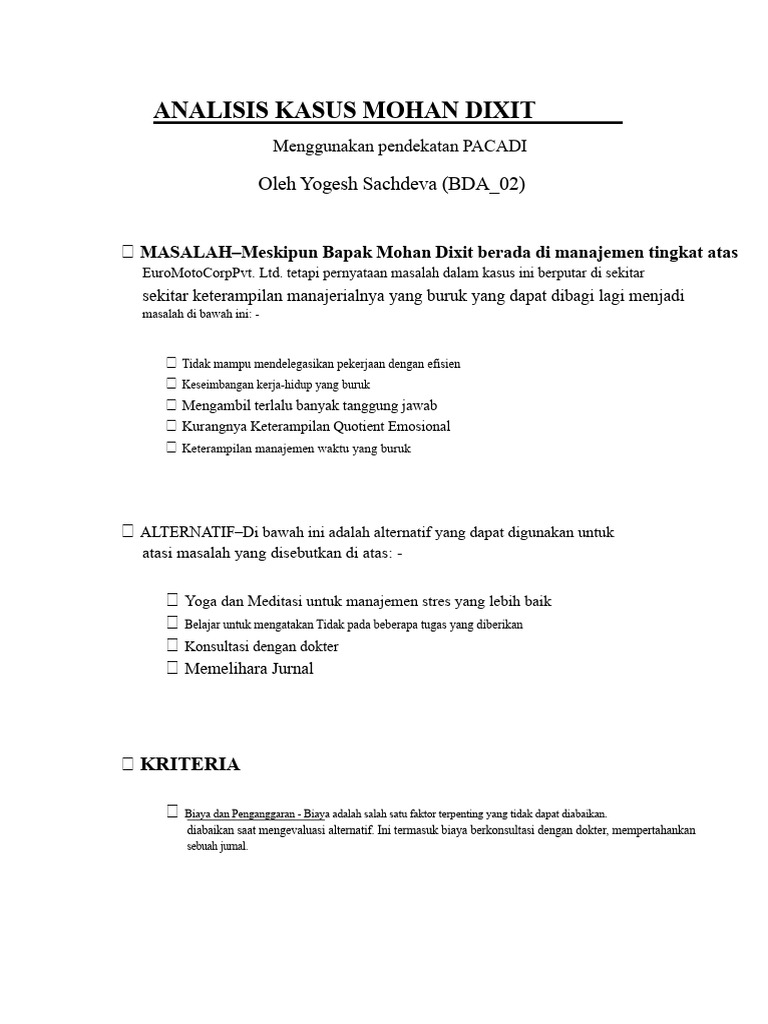 Mohan Dixit - PACADI | PDF