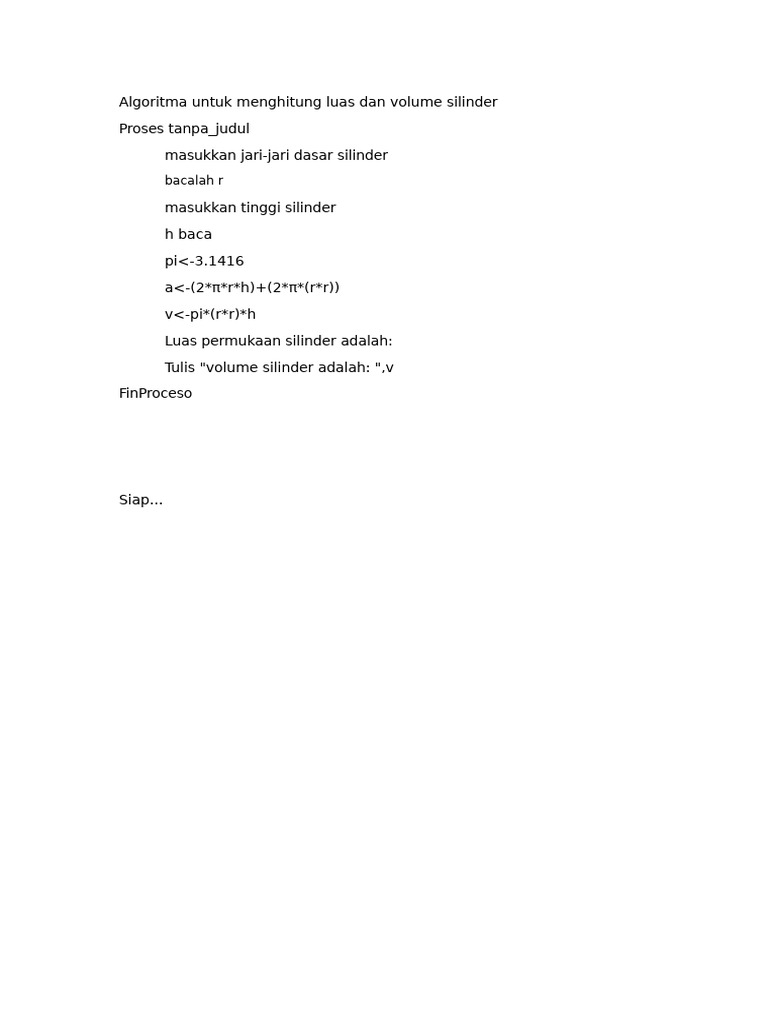 Hitung Luas dan Volume Silinder | PDF