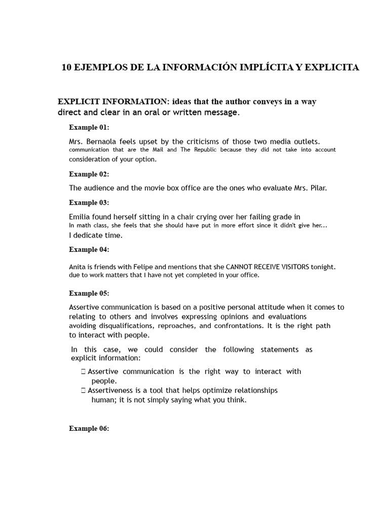 Implicit and Explicit Information Examples | PDF | Water | Greenhouse Gas