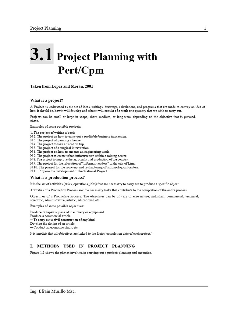 Consultation Material - Pert CPM Networks | PDF