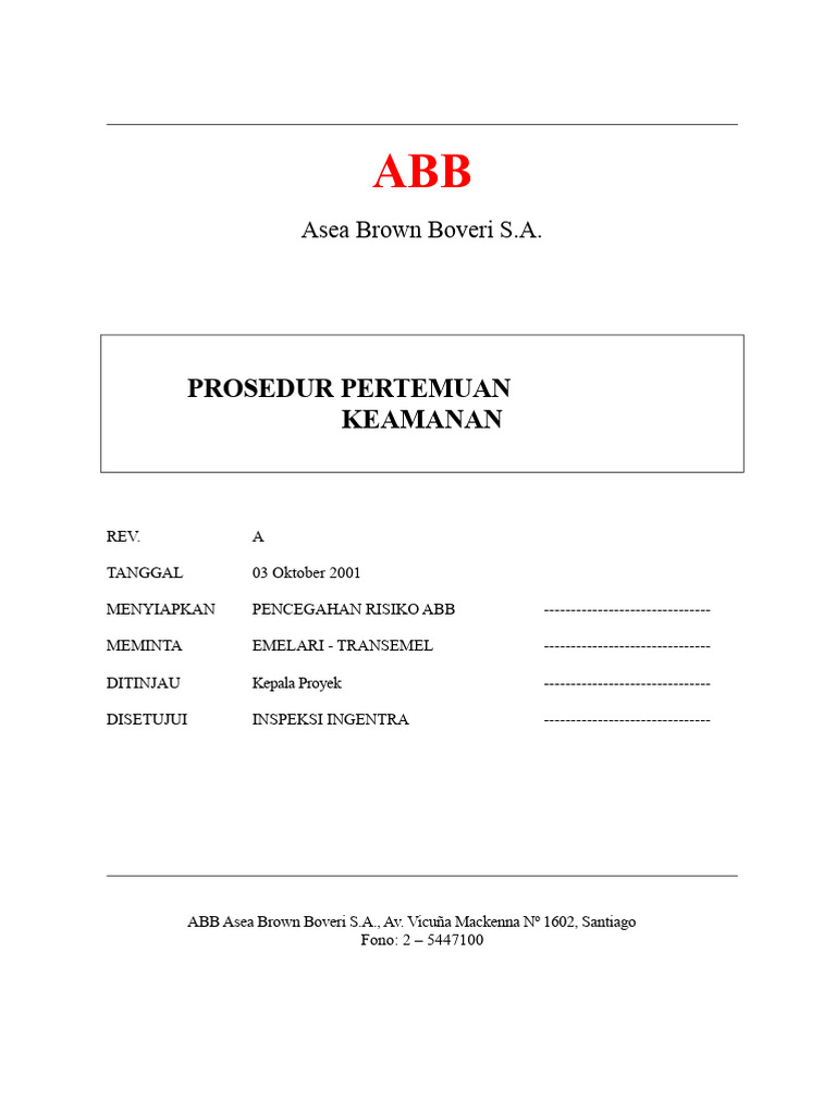 Prosedur Pembicaraan Keamanan | PDF