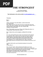 The Stronger: A Strindberg Play Summary | PDF