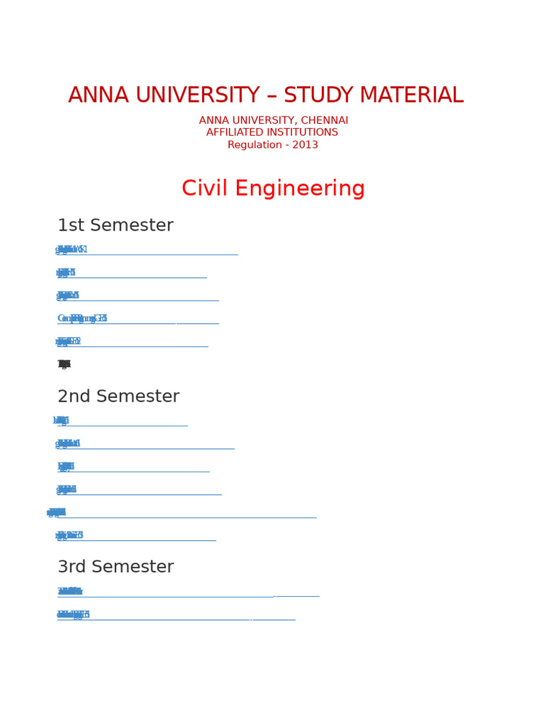 ANNA UNIVERSITY Lecture Notes and Study Material | PDF