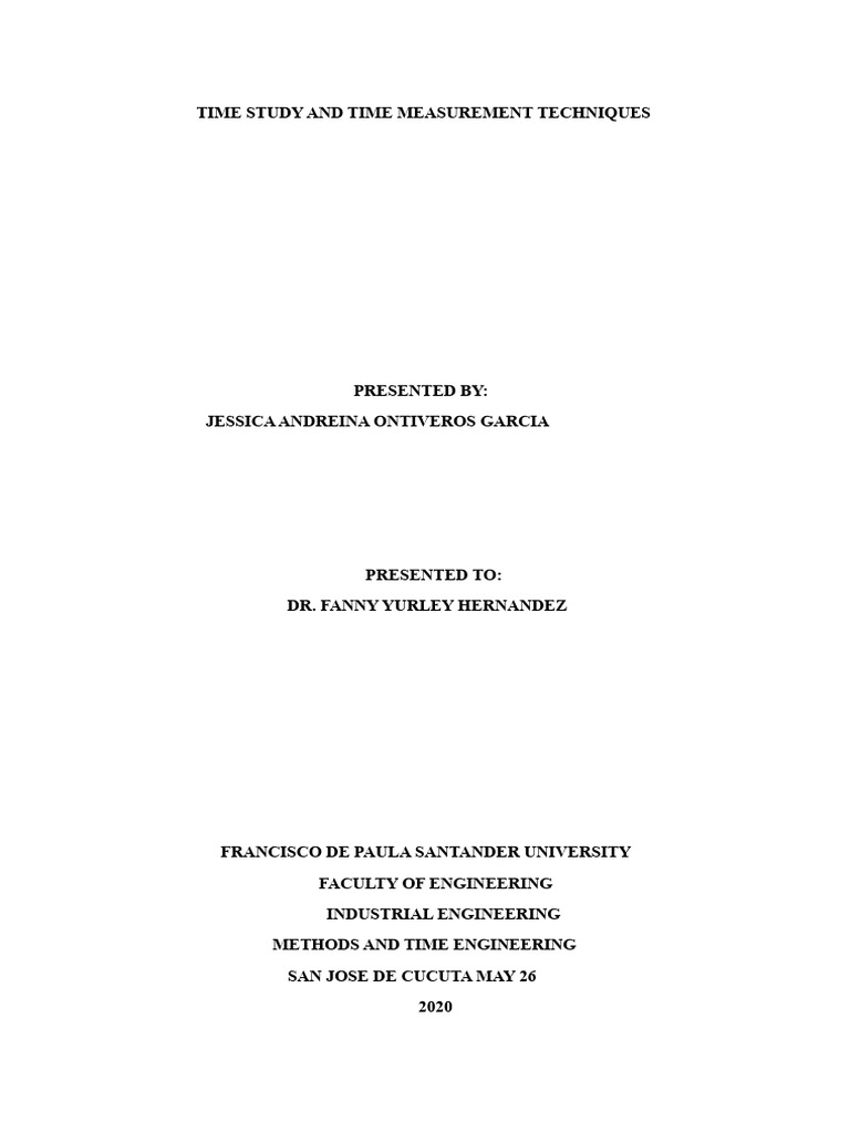 Time Study Techniques in Industrial Engineering | PDF | Clock | Data