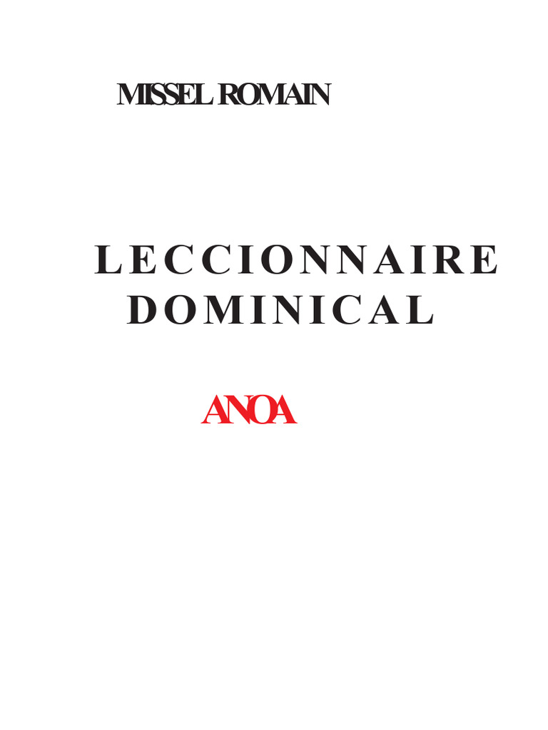 Lectionnaire Dominical Année A | PDF | Liturgie catholique | IIe ...