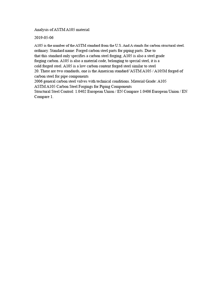 Astm A105 | PDF