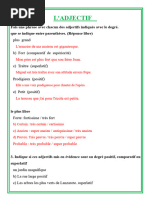 Exercices sur les adjectifs en grammaire | PDF