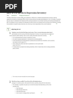 BDI Depression Scale | PDF