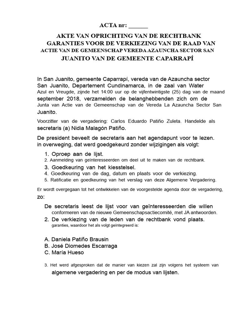 OPRICHTINGSAKTE | PDF