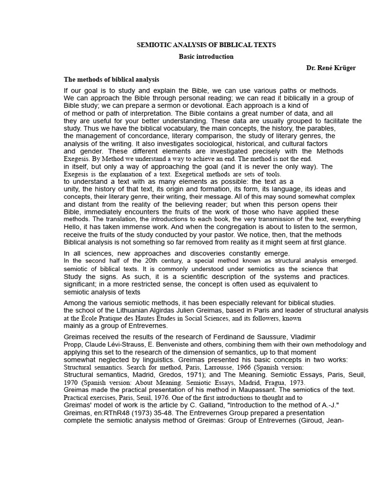 René Krüger-Semiotic Analysis of Biblical Texts-Basic Introduction ...