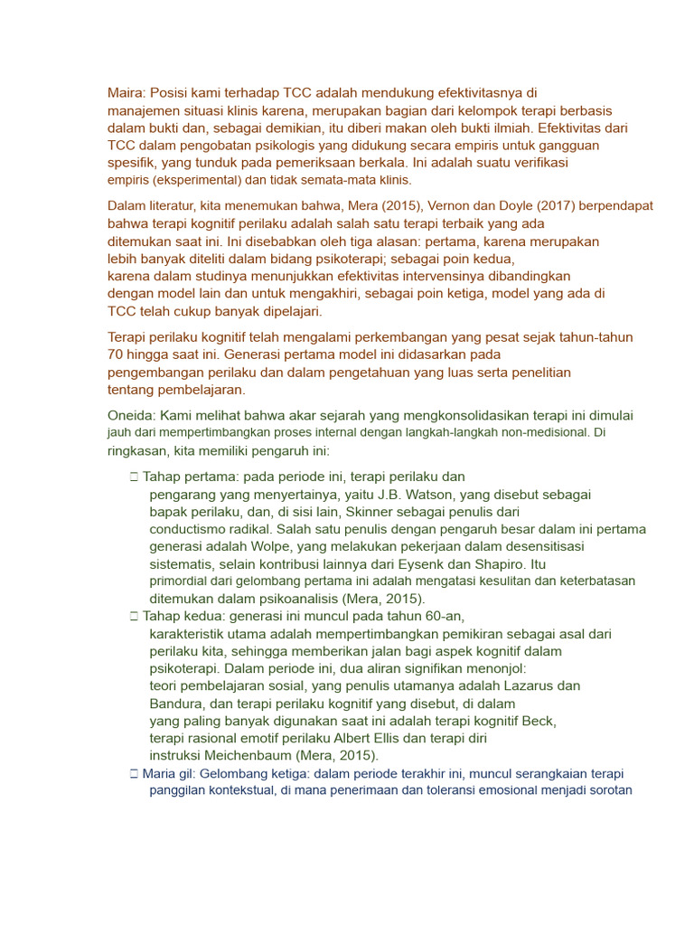 Terapi Kognitif Perilaku | PDF