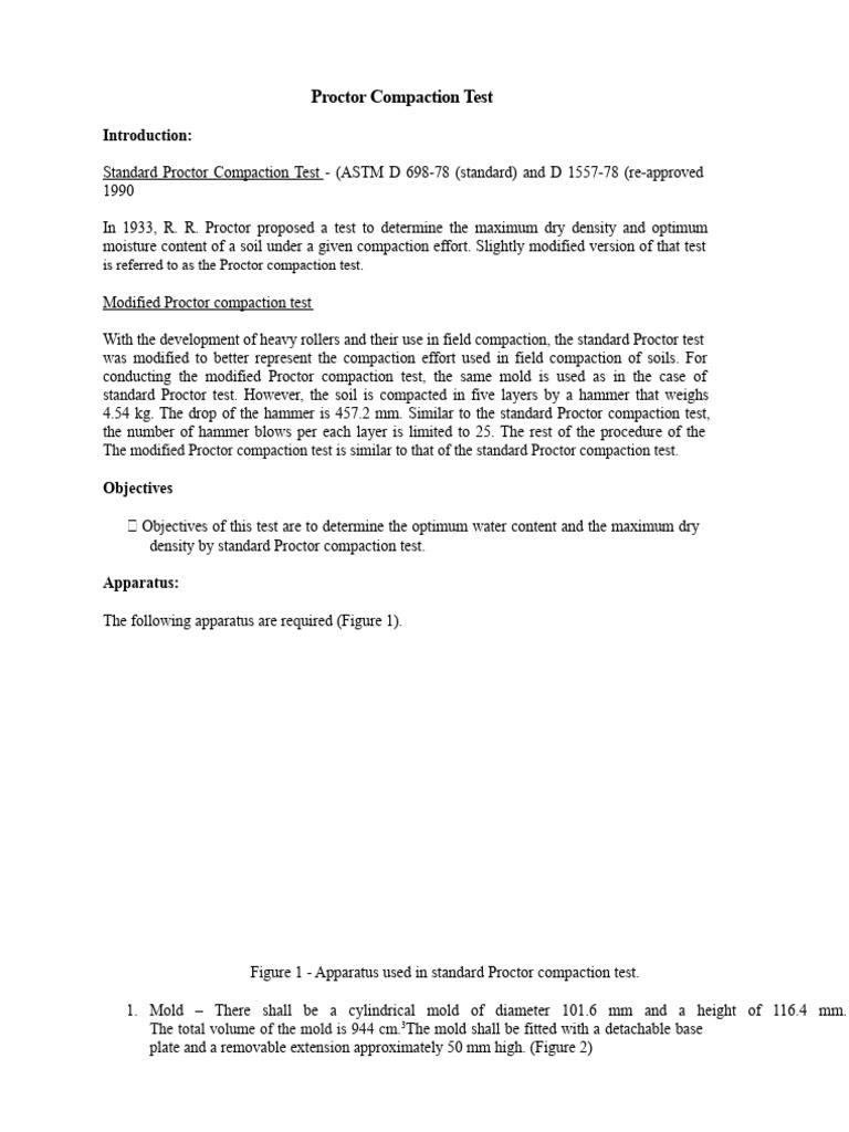 6) Proctor Compaction Test | PDF | Density | Soil
